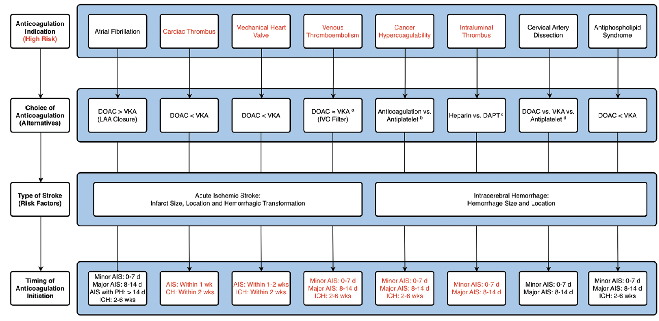 Resumption of Anticoagulant Therapy Following Ischemic and H